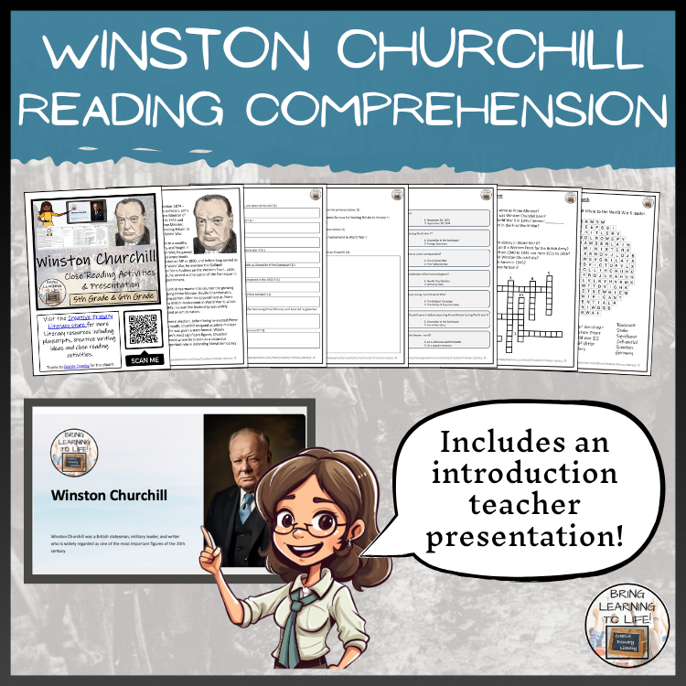 Winston Churchill Reading Comprehension Activity | Year 5 or Year 6 ...
