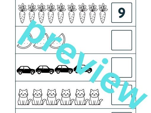 Counting & Coloring Fun Pack (5 Pages) | Teaching Resources