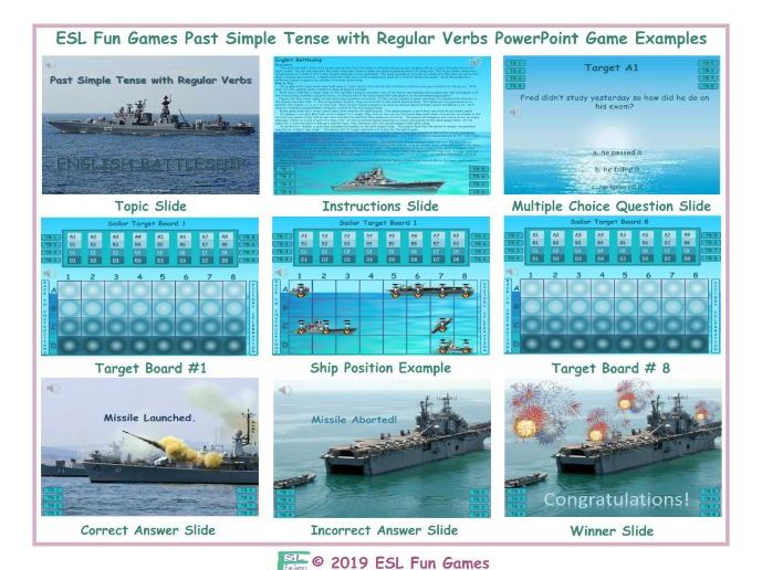 Past Simple Tense With Regular Verbs English Battleship PowerPoint Game Past Simple Tense With Regular Verbs English Battleship PowerPoint Game