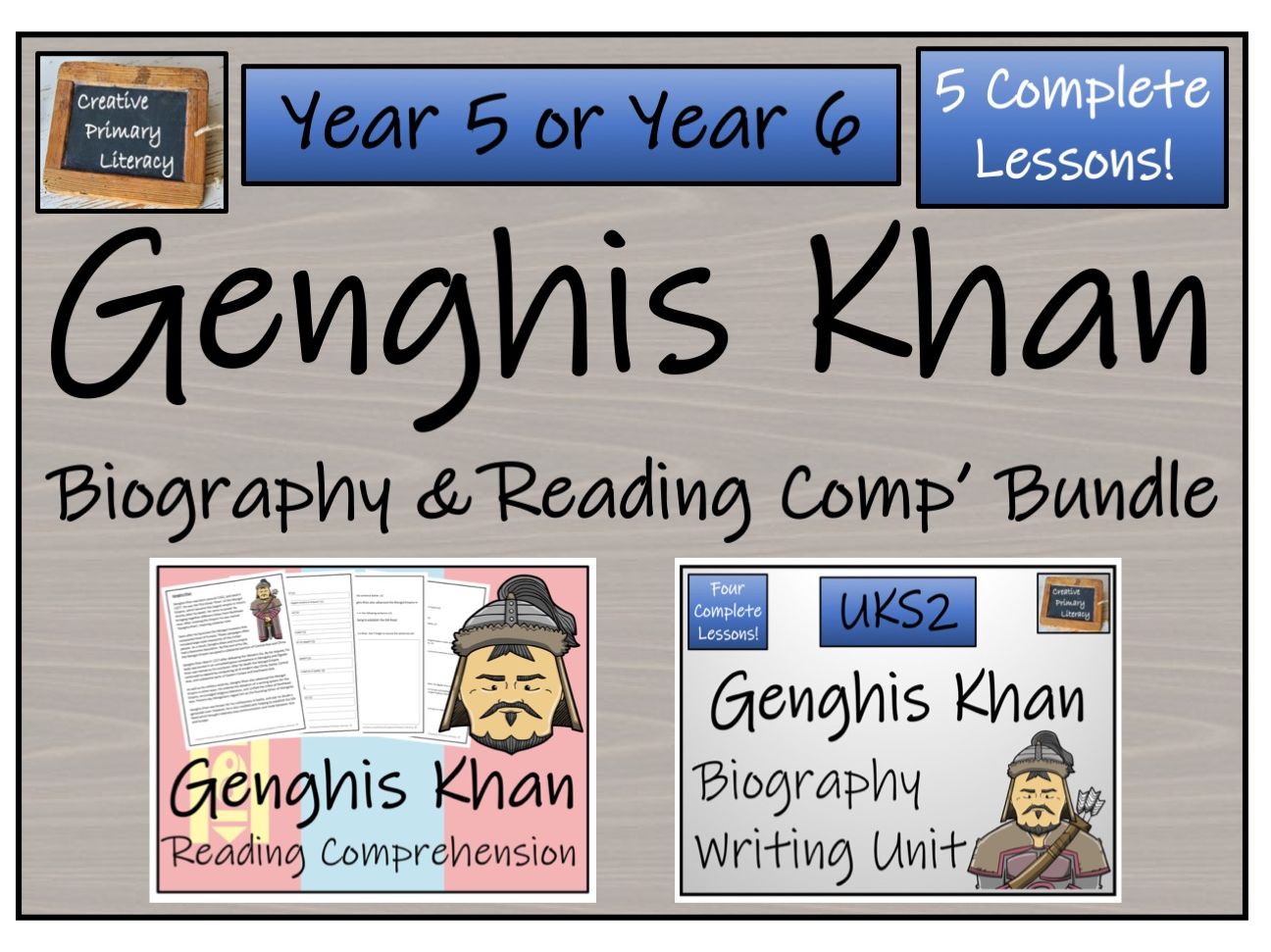 UKS2 History - Genghis Khan Reading Comprehension & Biography Bundle ...