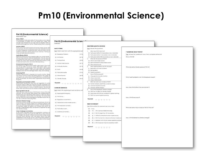 Pm10 (Environmental Science) | Teaching Resources