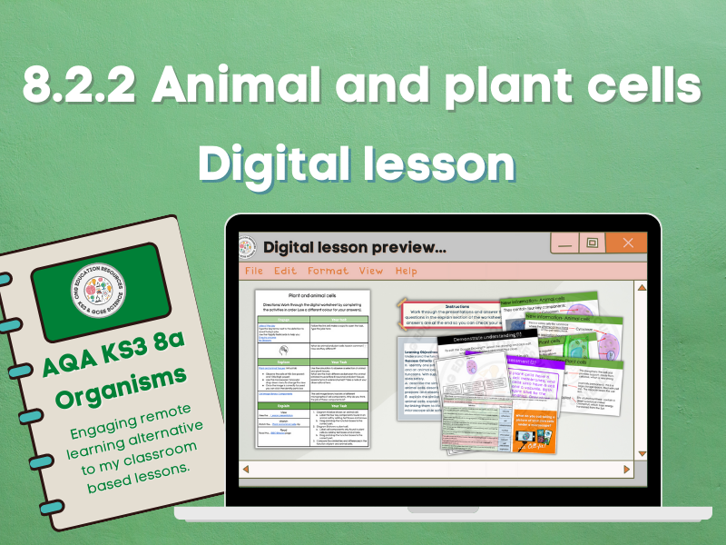 8.2.2 Plant and animal cells: Lesson bundle (AQA KS3 1) | Teaching ...