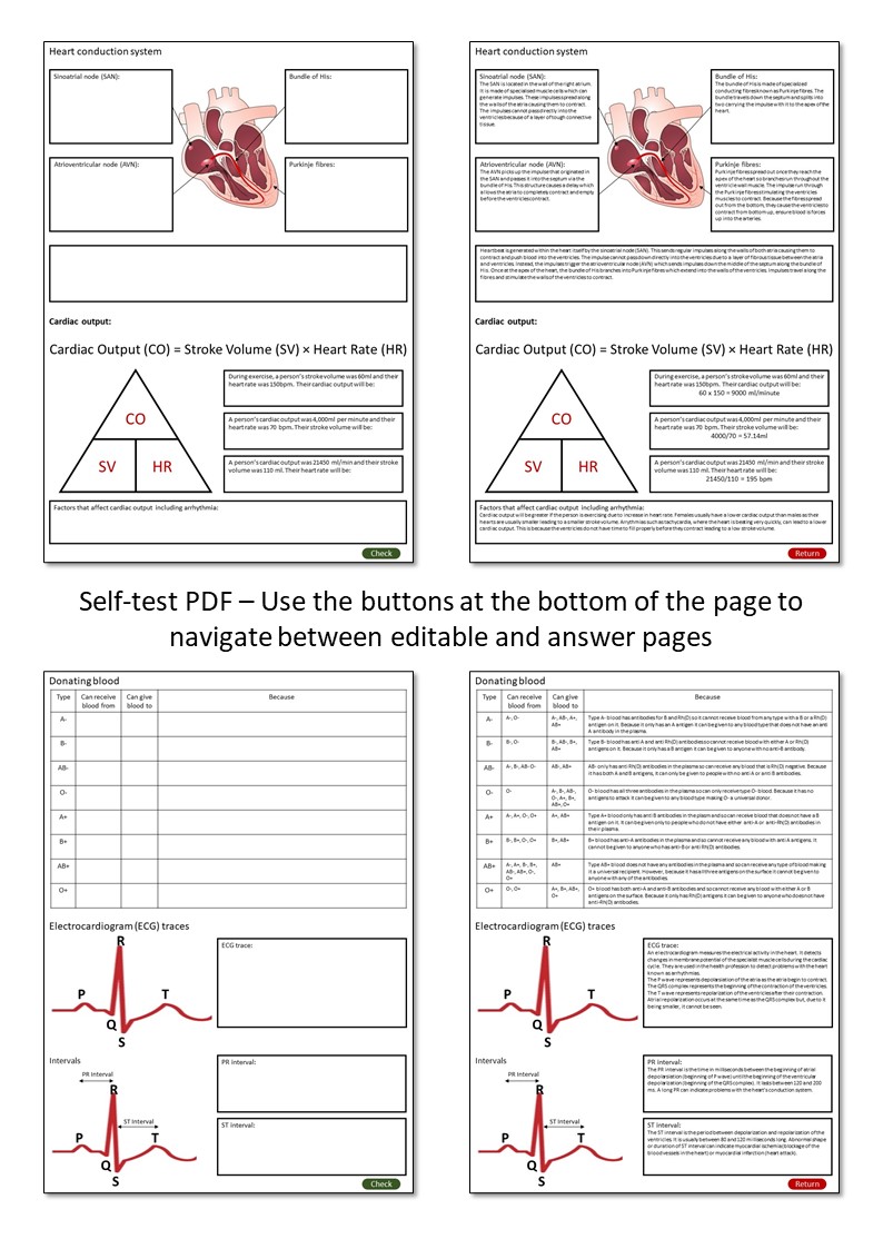BTEC Applied Science Unit 5 - Biology: Cardiovascular System illustrated Revision Notebook ...