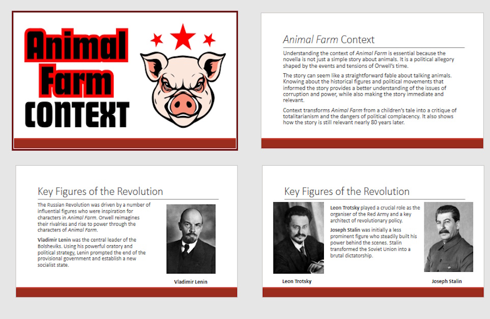 Animal Farm - Context PowerPoint, Worksheets & Answers | Teaching Resources
