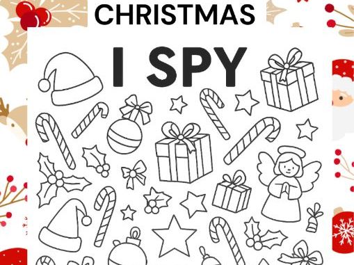 Christmas I Spy Counting and Colouring Sheet | Teaching Resources