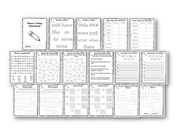 Year 1 / Reception - Phase 4 tricky word activity book | Teaching Resources