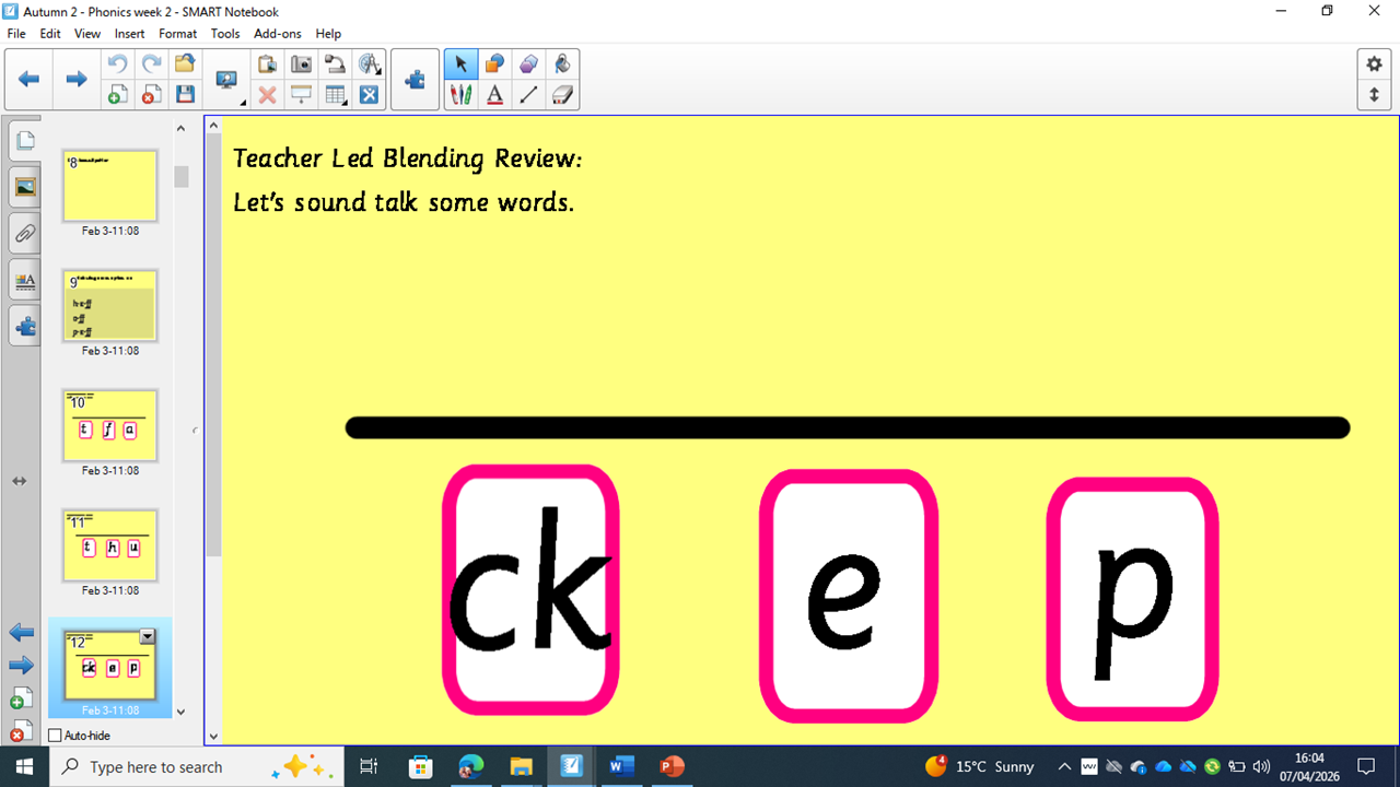 Phonics Smart Notebook boards - In line with Little Wandle - Autumn 2 ...