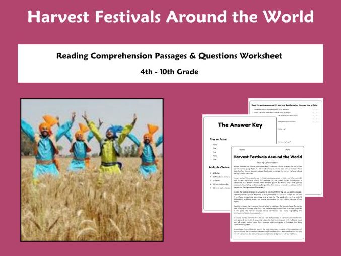 Harvest Festivals Around the World: Reading Comprehension Passages ...