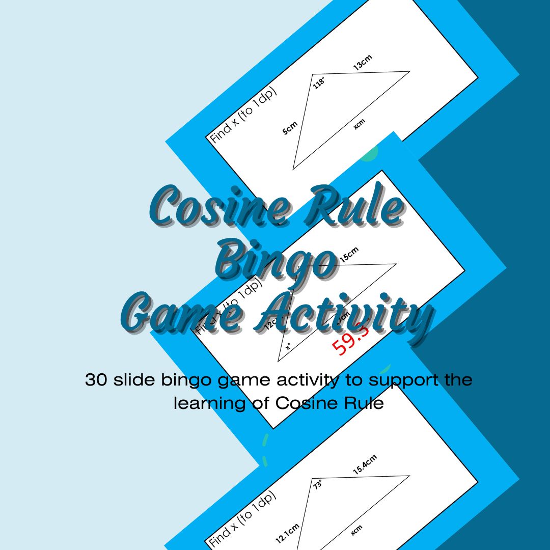 Cosine Rule Maths Bingo Game Activity | Teaching Resources