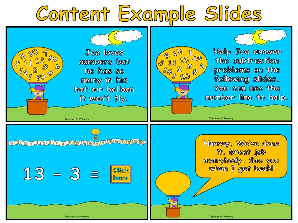 Up, Up and Take Away! (Subtracting Numbers to 20) | Teaching Resources