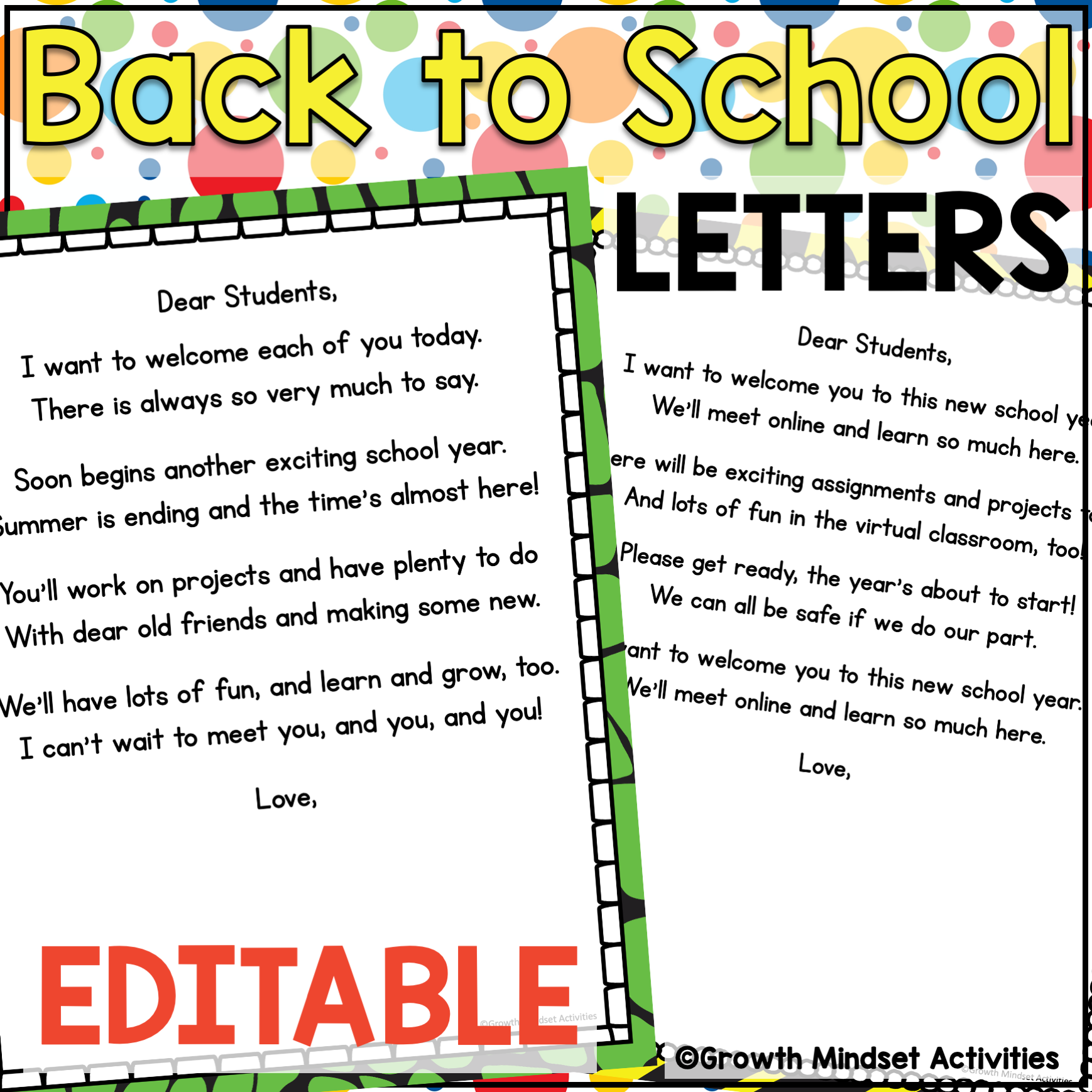 School Staff Welcome Back Letter