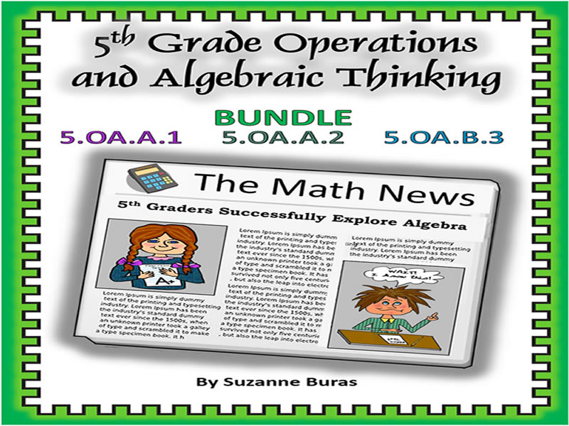 Operations and Algebraic Thinking: CCSS 5th Grade - 5.OA.1-3 BUNDLE ...