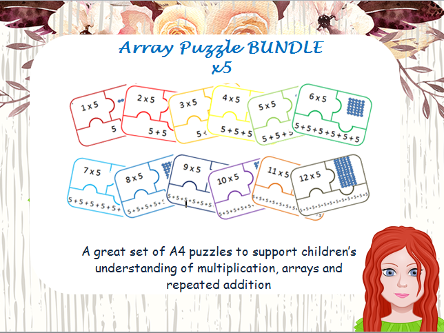 Multiplication Array Puzzle x5 | Teaching Resources