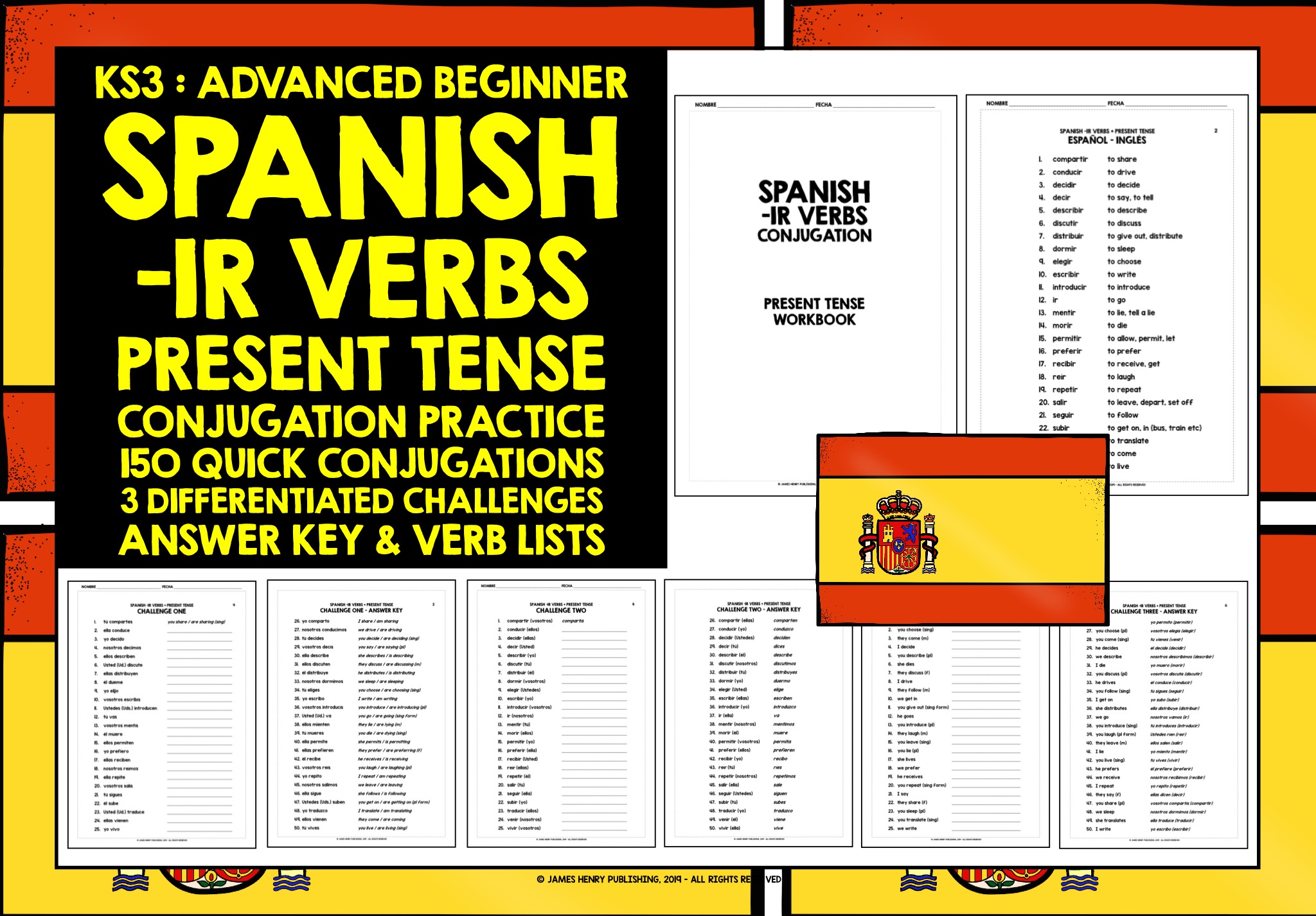 SPANISH PRESENT TENSE IR VERBS | Teaching Resources