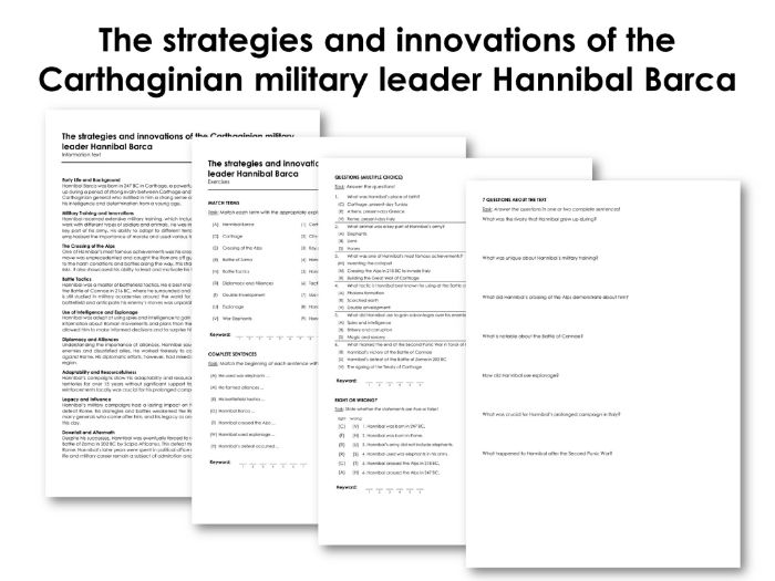 The strategies and innovations of the Carthaginian military leader Hannibal Barca | Teaching ...