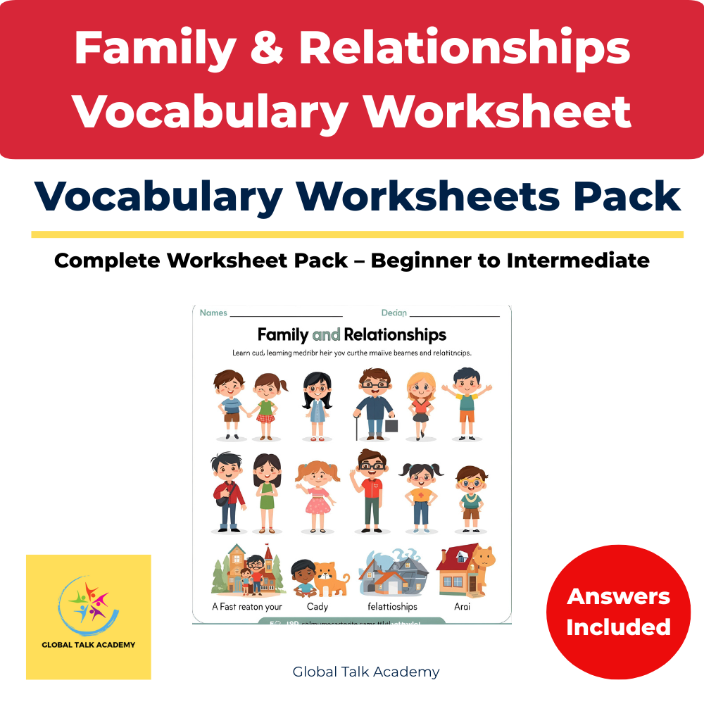 Family & Relationships Vocabulary – ESL Worksheet | Teaching Resources