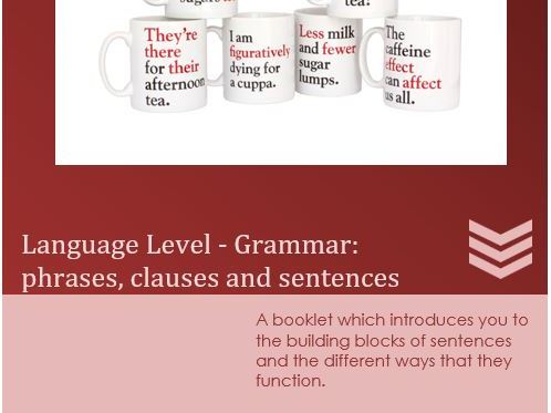 OCR A Level English Language Year 1: Course Booklet 7 - Grammar ...