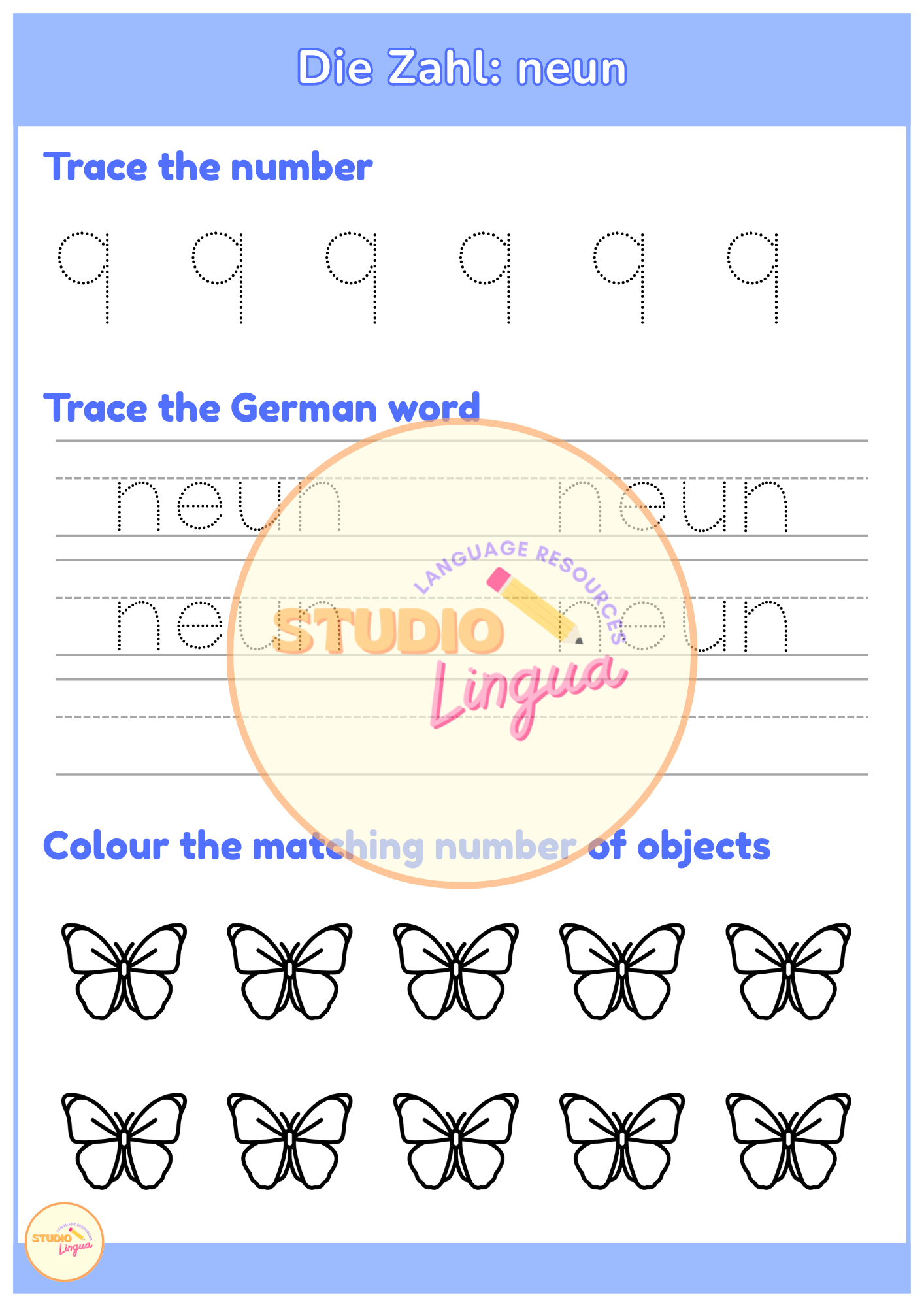 German Numbers 0–10 | EYFS / Preschool Pack | Printable PDF | Teaching ...