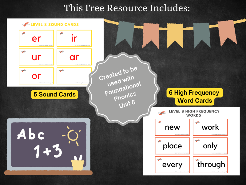 Free Phonics Flash Cards 8 | R-Controlled Vowels er, ir, ur, ar & or ...