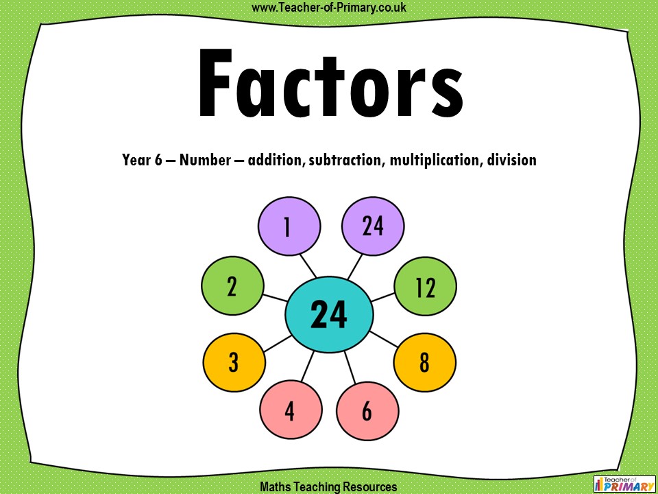 Factors Year 6 Teaching Resources