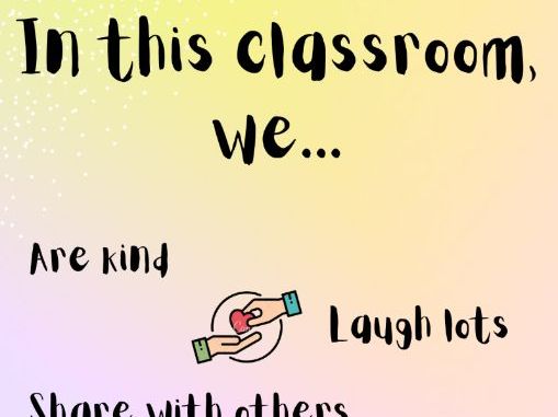 'In This Classroom, We...' Poster | Teaching Resources