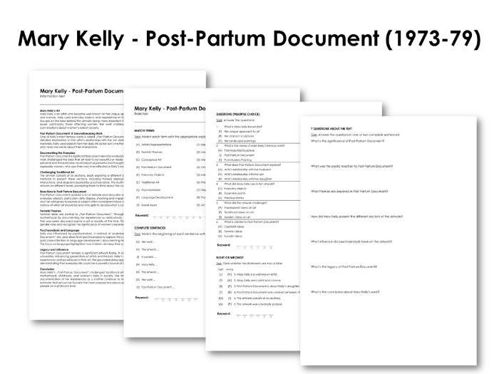 Mary Kelly Post Partum Document 1973 79 Teaching Resources Mary Kelly Post Partum Document 1973 79 Teaching Resources