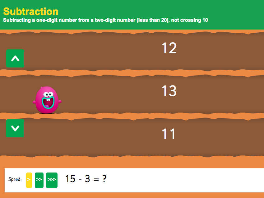 Subtraction To 20 Subtracting From A Two Digit Number Interactive