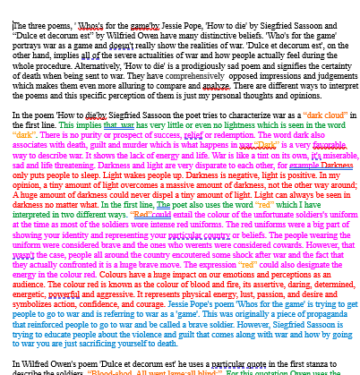GCSE English Literature Poetry Grade 9 Essay Teaching Resources