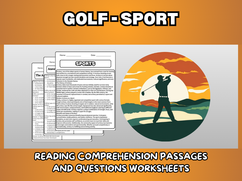 Sports Reading Comprehension Passages and Questions Worksheets Bundle ...