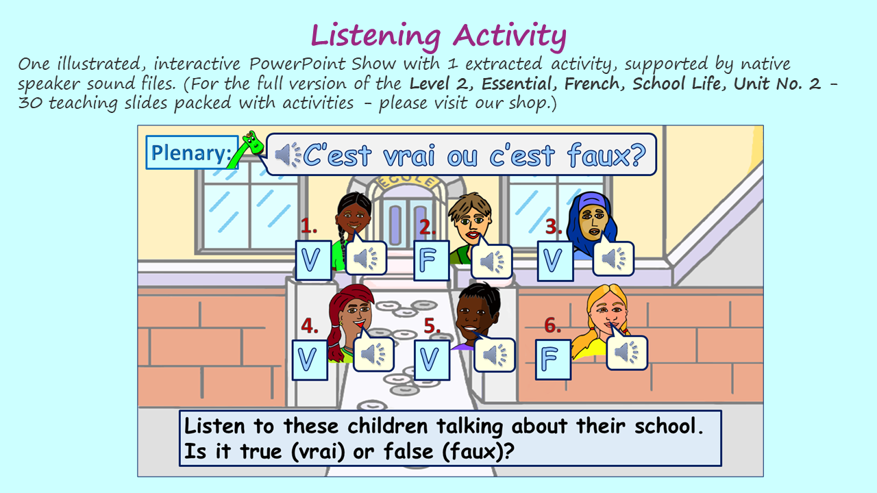 KS2 FRENCH: YEAR 4 WORKBOOK - SCHOOL LIFE | Teaching Resources