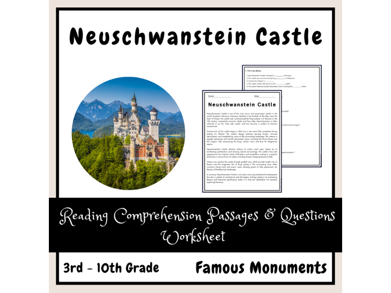 Neuschwanstein Castle Reading Comprehension Passages & Questions ...