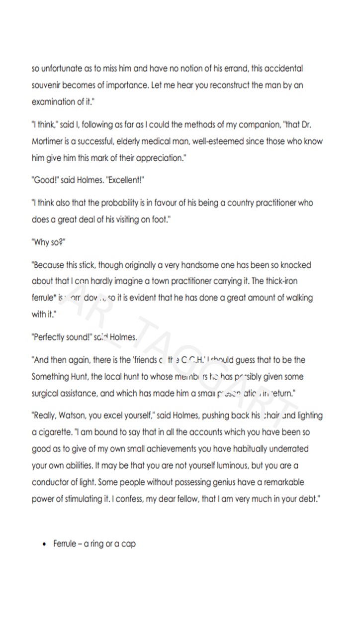 DOYLE-COMPREHENSION-HOUND OF THE BASKERVILLES | Teaching Resources