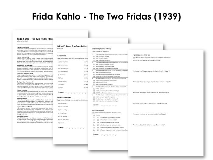 Frida Kahlo - The Two Fridas (1939) | Teaching Resources