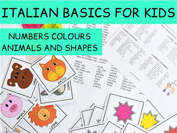 Primary Italian resources: basics