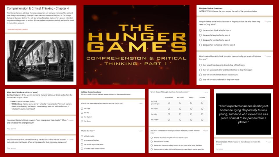 Comprehension & Critical Thinking - Part 1 in The Hunger Games ...