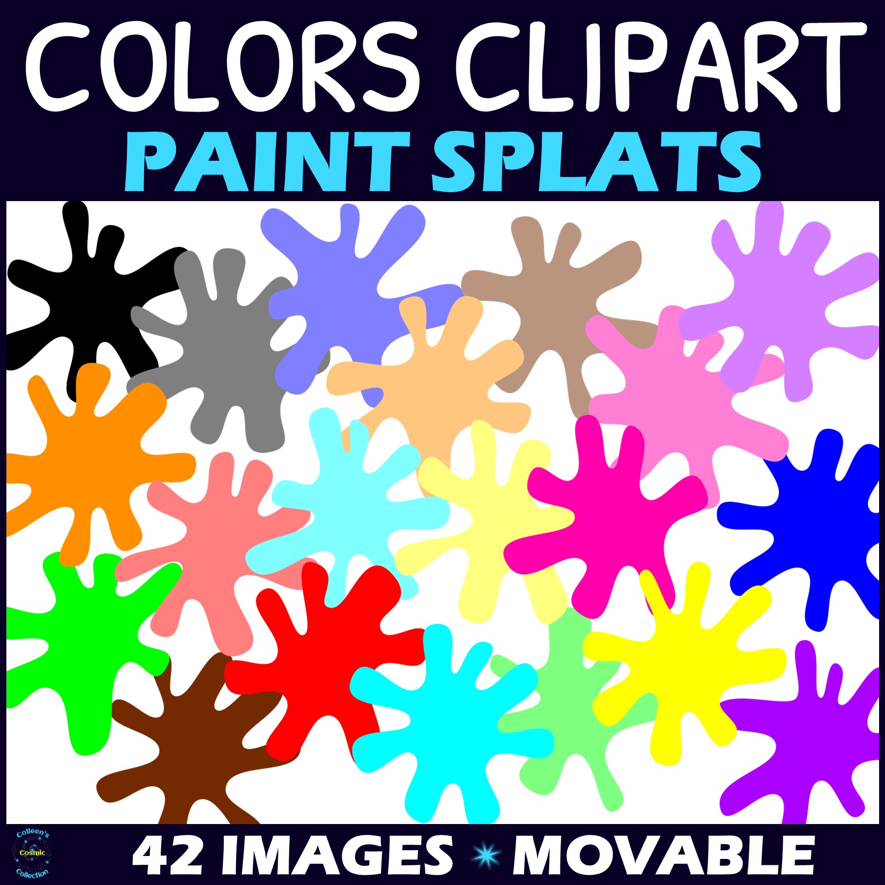 Paint Splats Clipart | Teaching Resources