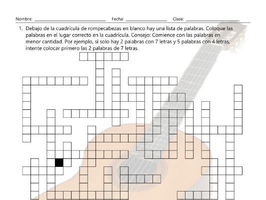 Camping Things and Activities Framework Puzzle Spanish Worksheet ...