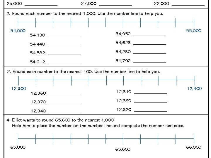 Round numbers within 100,000 Easy | Teaching Resources