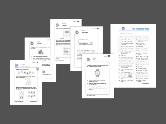 Year 6 Practice Cards Teaching Resources Year 6 Practice Cards Teaching Resources