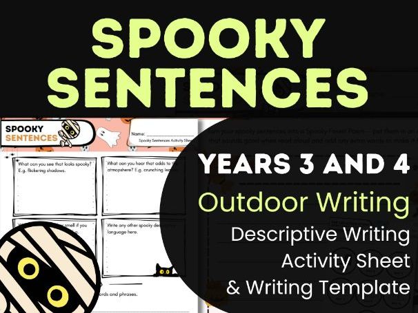 Spooky Sentences – Outdoor Halloween Writing Activity | Teaching Resources