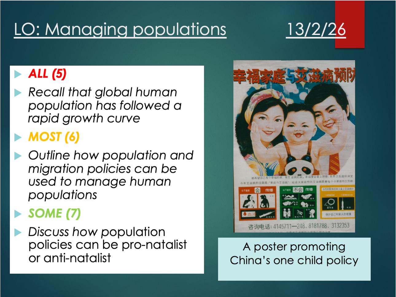 ESS Human Populations & Urban systems Unit – Subtopic 8.1 (SL) Human ...