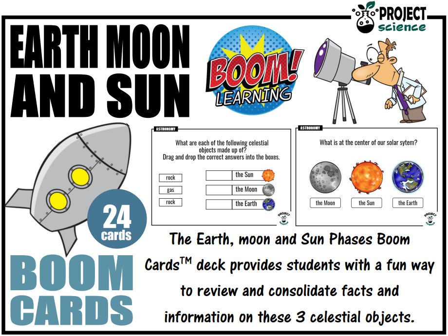 Earth, Moon and Sun Boom Cards™ - Distance Learning | Teaching Resources