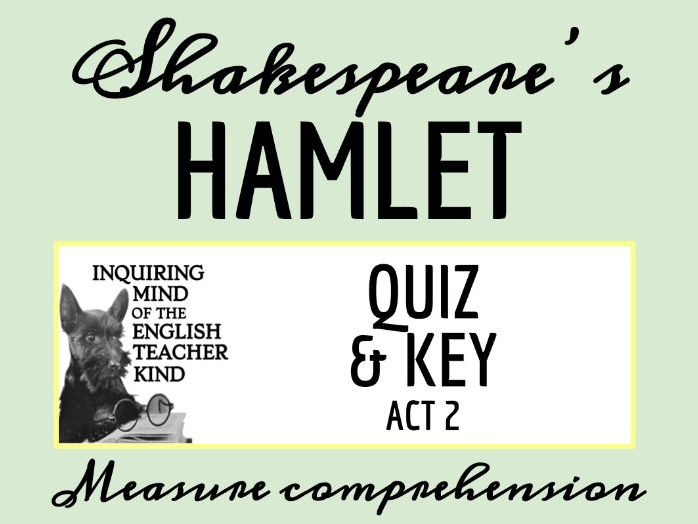 Hamlet Quiz and Key Bundle | Teaching Resources