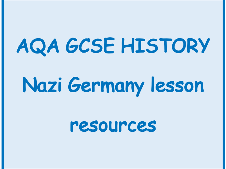 AQA GCSE History Nazi Propaganda | Teaching Resources