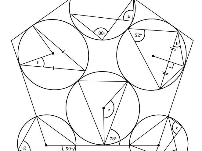 Circle Theorems Revision Exercise #6 | Teaching Resources