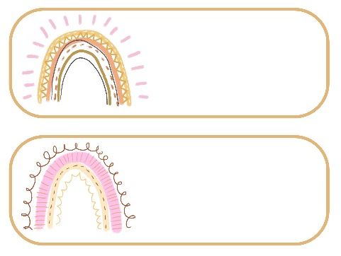 Boho rainbow tray labels | Teaching Resources