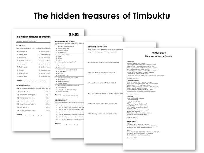 The hidden treasures of Timbuktu | Teaching Resources