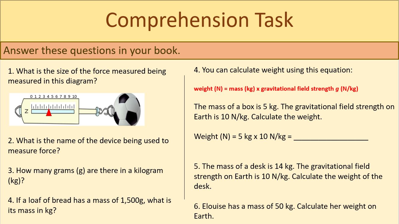 Weight and Mass ~ KS3 ~ Year 7 | Teaching Resources