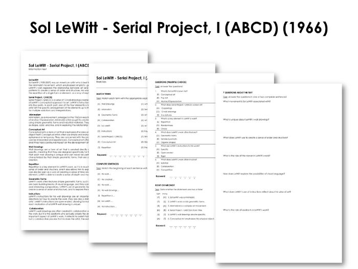 Sol LeWitt - Serial Project, I (ABCD) (1966) | Teaching Resources