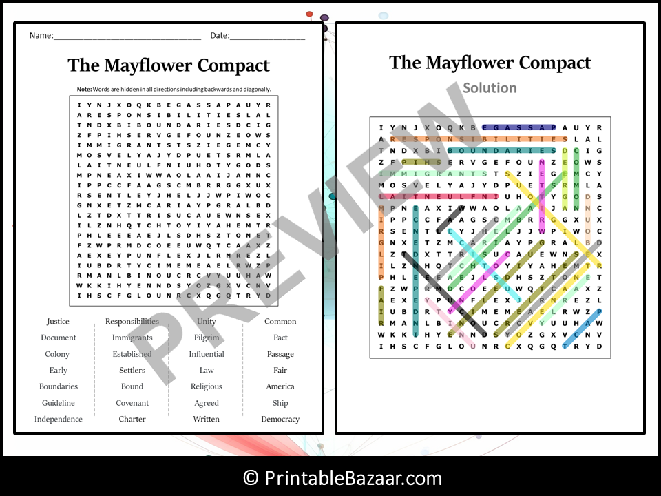 Mayflower Compact Worksheet Answers Mayflower Compact Prove It Primary